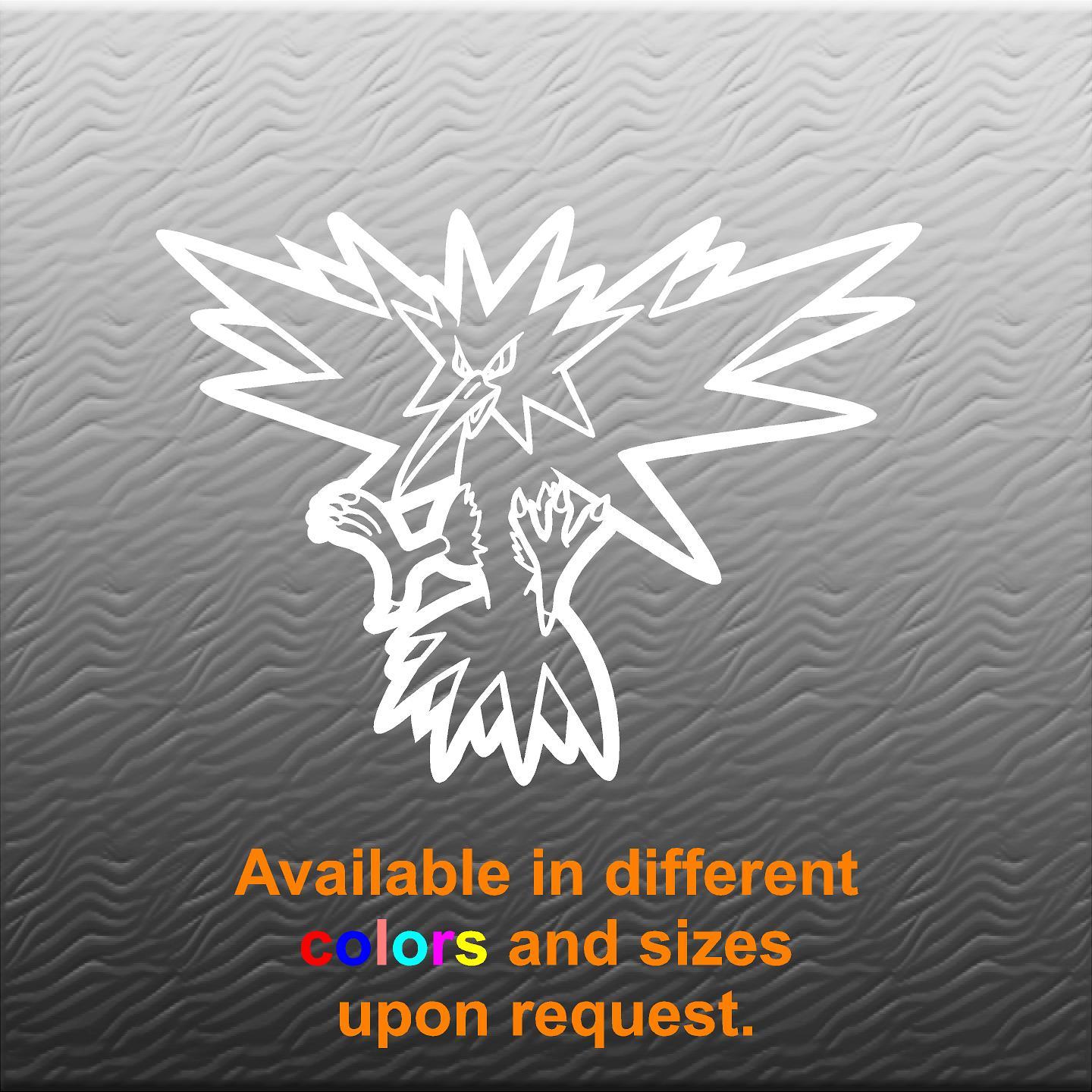 145 Zapdos (7" x 5.3") Vinyl Decal Sticker. Car, Window, Wall, Decor | eBay