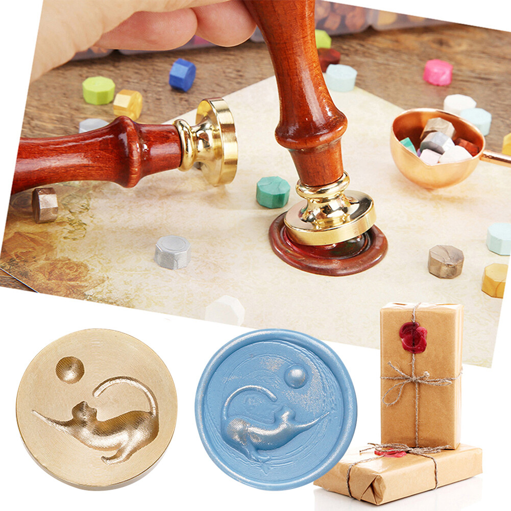 3D Embossed Fire Paint Stamp Head Retro Brass Seal Craft Tool ...