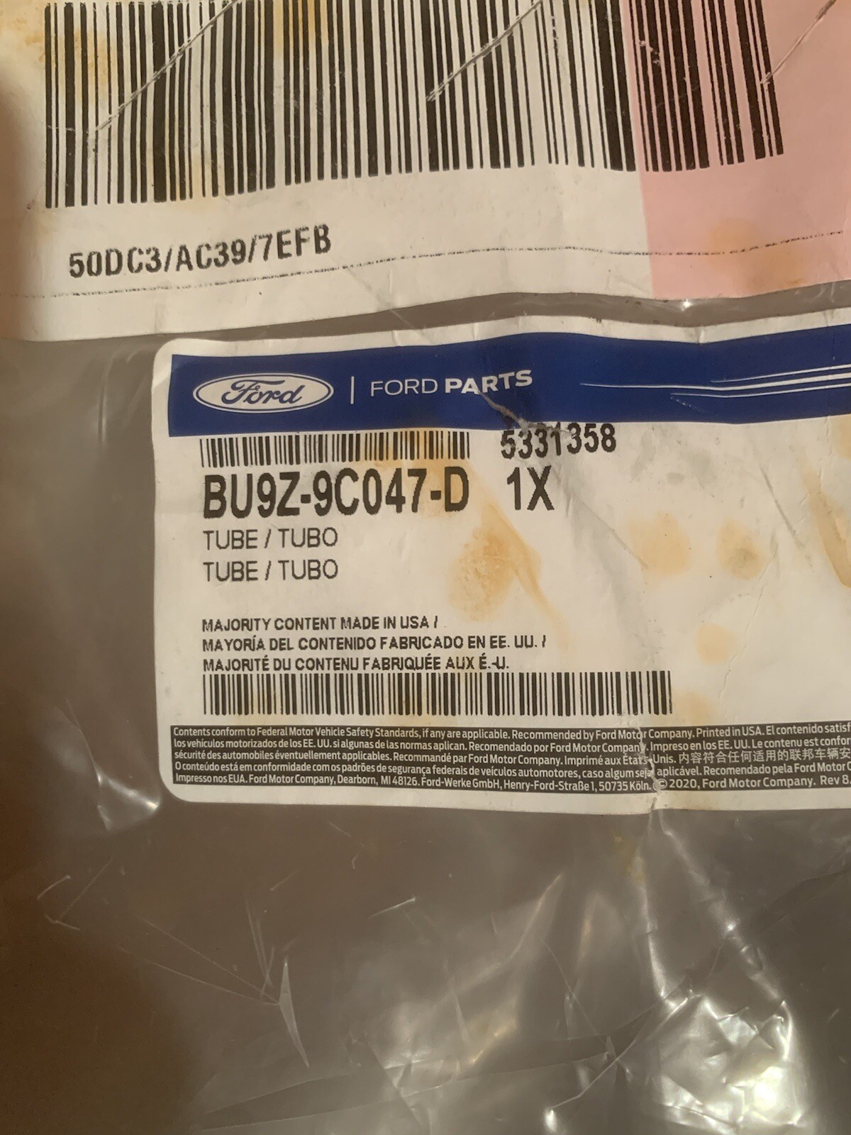 BU9Z9C047D Tube - Fuel Feed (ford) for sale online | eBay