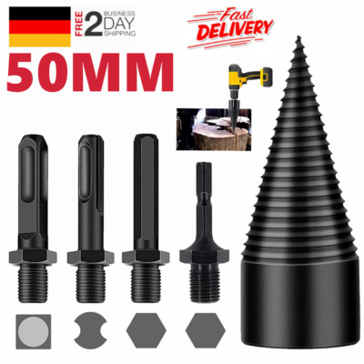 Spaltbohrer Holzspalter Bohrer 50mm zum Spalten von Brennholz mit ...