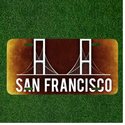 Custom Personalized License Plate Auto Tag With San Francisco Bridge ...