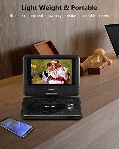 Mini Dvd Player For Kids With 7 Inches Swivel Screen And Internal ...