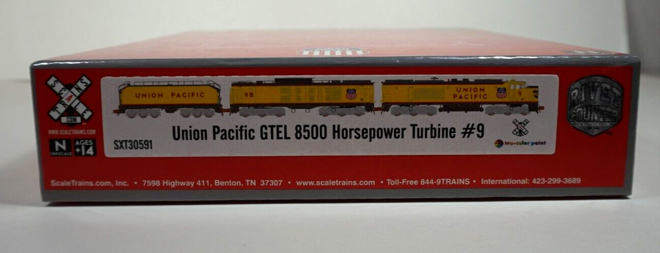 N Scale ScaleTrains SXT30591 Union Pacific GTEL 8500 Turbine Engine #9 ...
