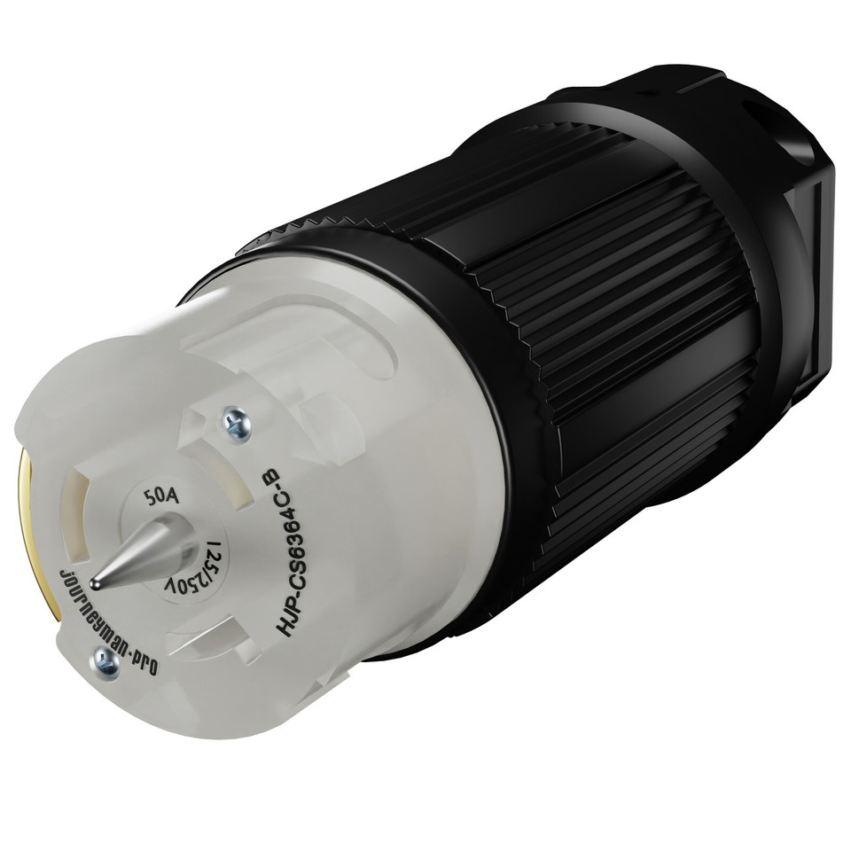 CS6364C + CS6365C Combo Set 50 Amp 125/250V 4-Prong Twist Lock Plug ...