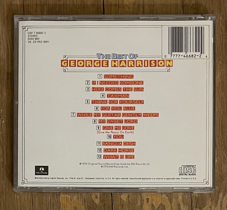 George Harrison - The Best Of George Harrison CD Beatles EMI 1976 ...