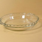 Vintage PYREX #229 Fluted Glass Deep Dish Pie Pan Plate Tab Handles USA ...