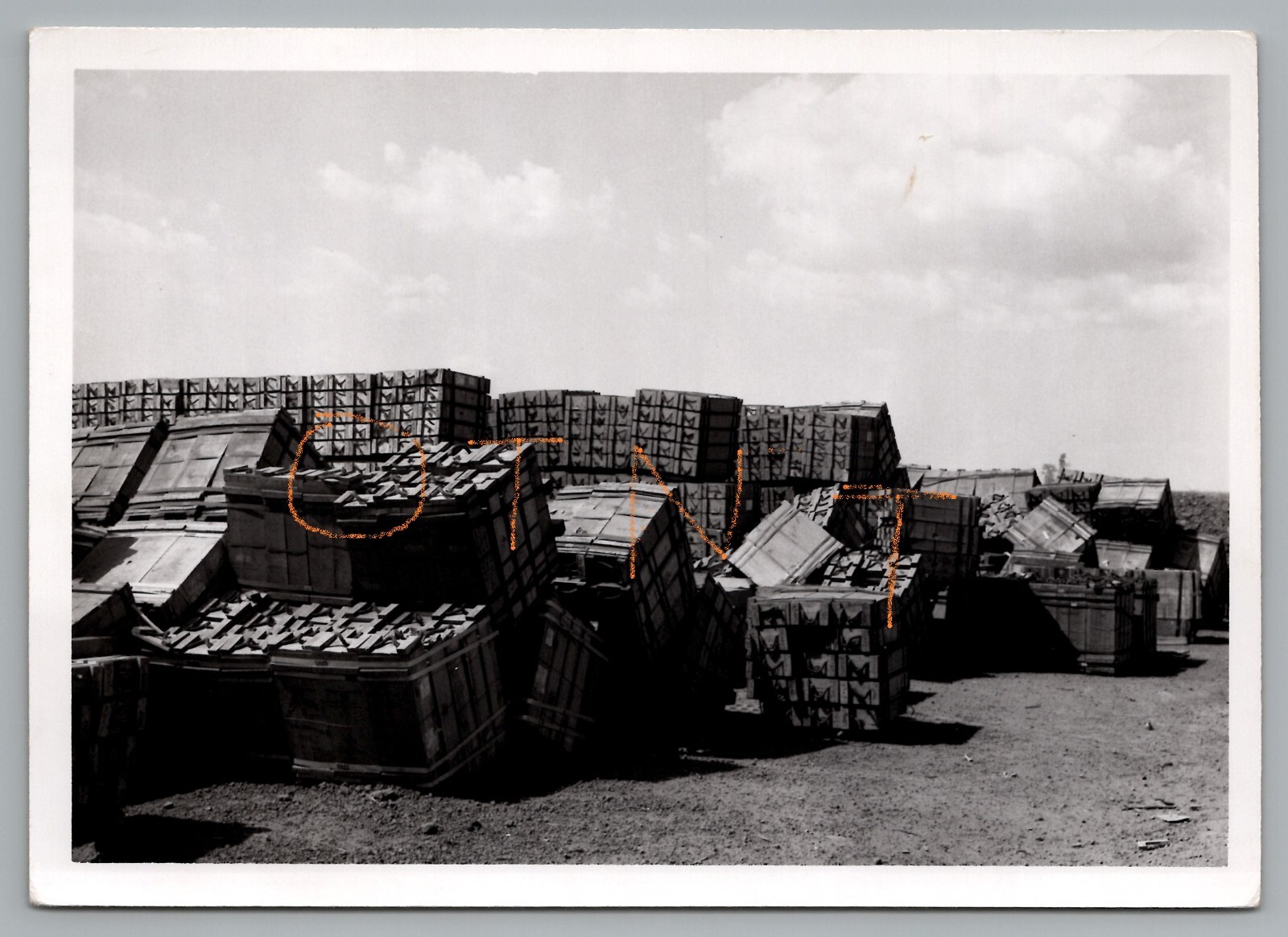 Vietnam U.S. Army Photo Crates of 105MM Howitzer Ammunition Shaken By ...