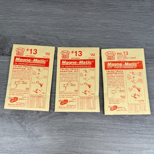 HO Scale Kadee 13 LOT of 3 Magne-Matic #22 Coupler Conversion Kit w ...