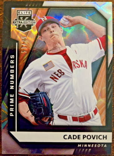 2021 Panini Elite Extra Edition Prime Numbers /75 Cade Povich Rookie ...