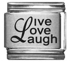 Clearly Charming Live Love Laugh Laser Italian Charm | eBay