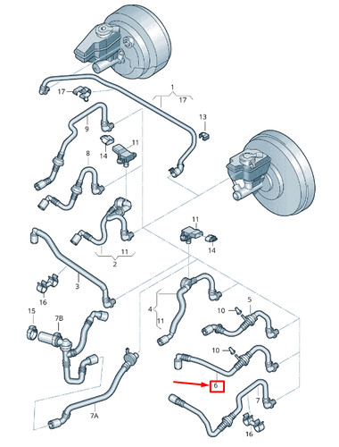 NEW AUDI A3 SPORTBACK 8P BRAKE VACUUM HOSE 1K0612041FL ORIGINAL | eBay