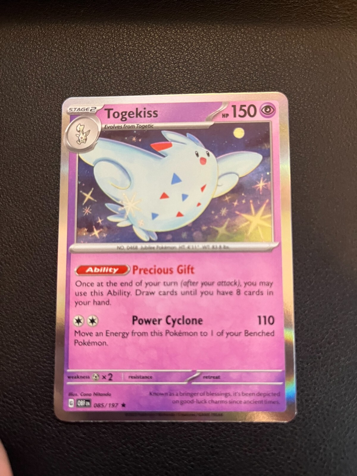 Pokémon TCG Togekiss Sv03: Obsidian Flames 085/197 Holo Rare | eBay
