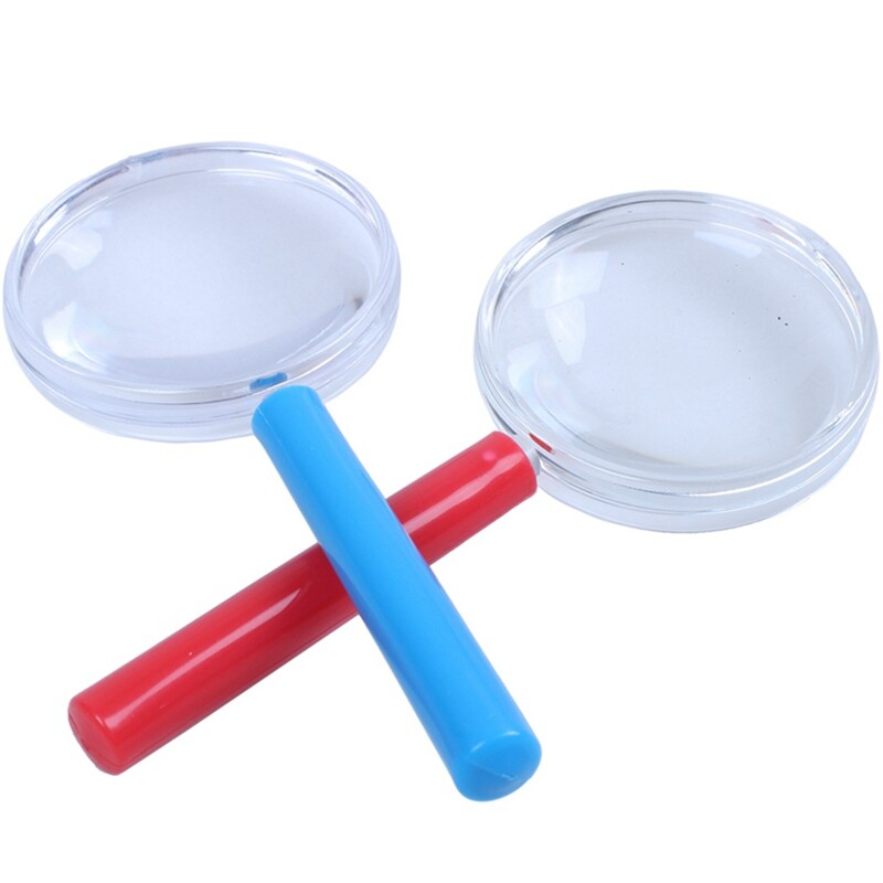 5X(4Pcs plastic mini magnifying glass children's toys X7B2 ...