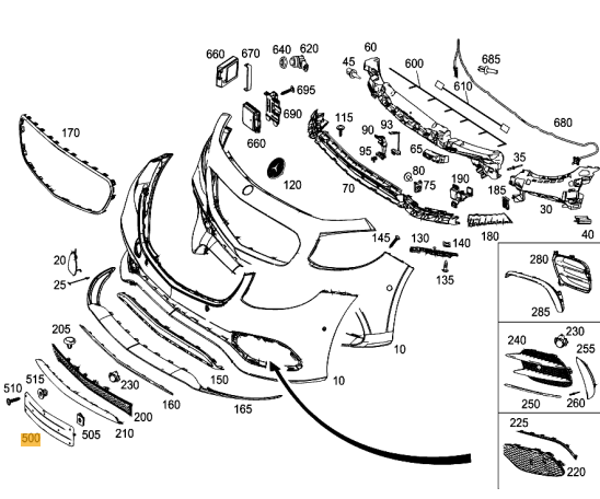 NEW GENUINE MERCEDES MB E CLASS W213 AMG FRONT NUMBER PLATE HOLDER ...