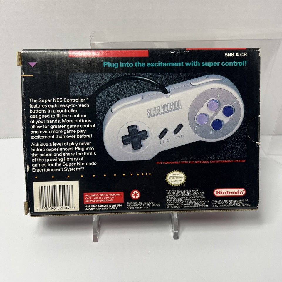 Super Nintendo SNS-005 SNES Original Controller Complete in Box CIB ...