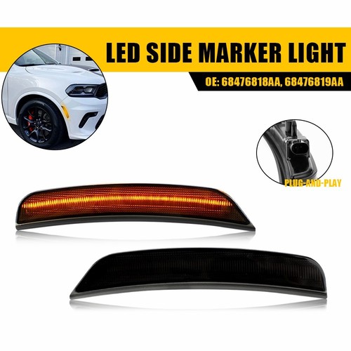 2x Front Right Left Fender Side Marker Lights Smoked For Dodge Durango ...