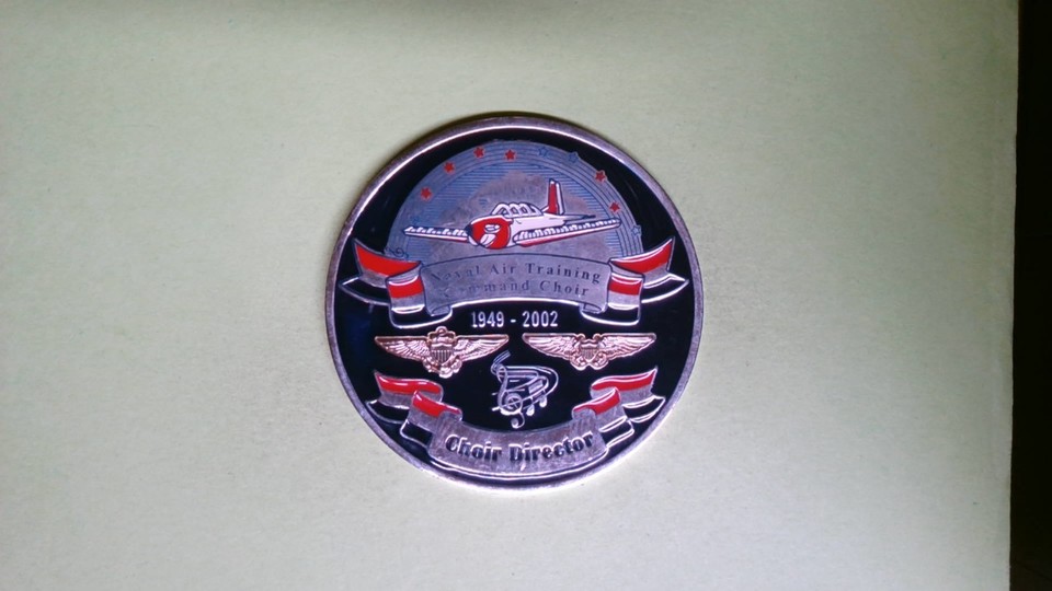 CHALLENGE COIN NAVAL AIR TRAINING COMMAND CHOIR NAS PENSACOLA, FL 1949 ...