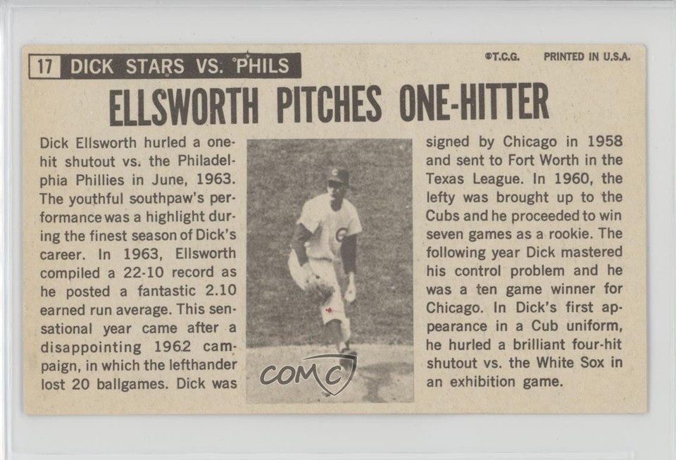 1964 Topps Giants Dick Ellsworth #17 | eBay