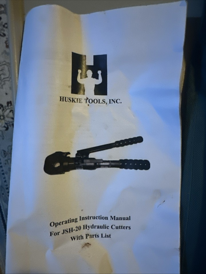 Huskie Tools JSH-20 Handheld Manual Hydraulic Cable Cutter Tool ...