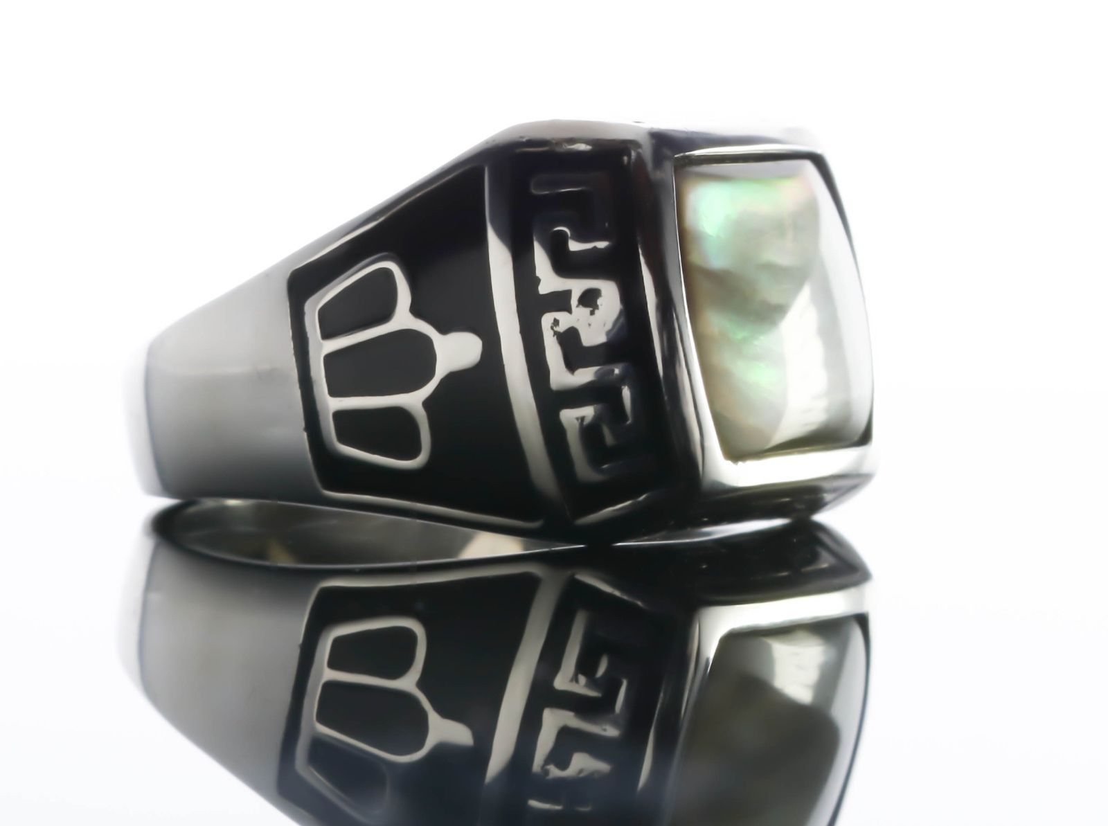 Unique Aztec style Conch Shell Mens Ring Stainless Steel Size 11 T23 | eBay