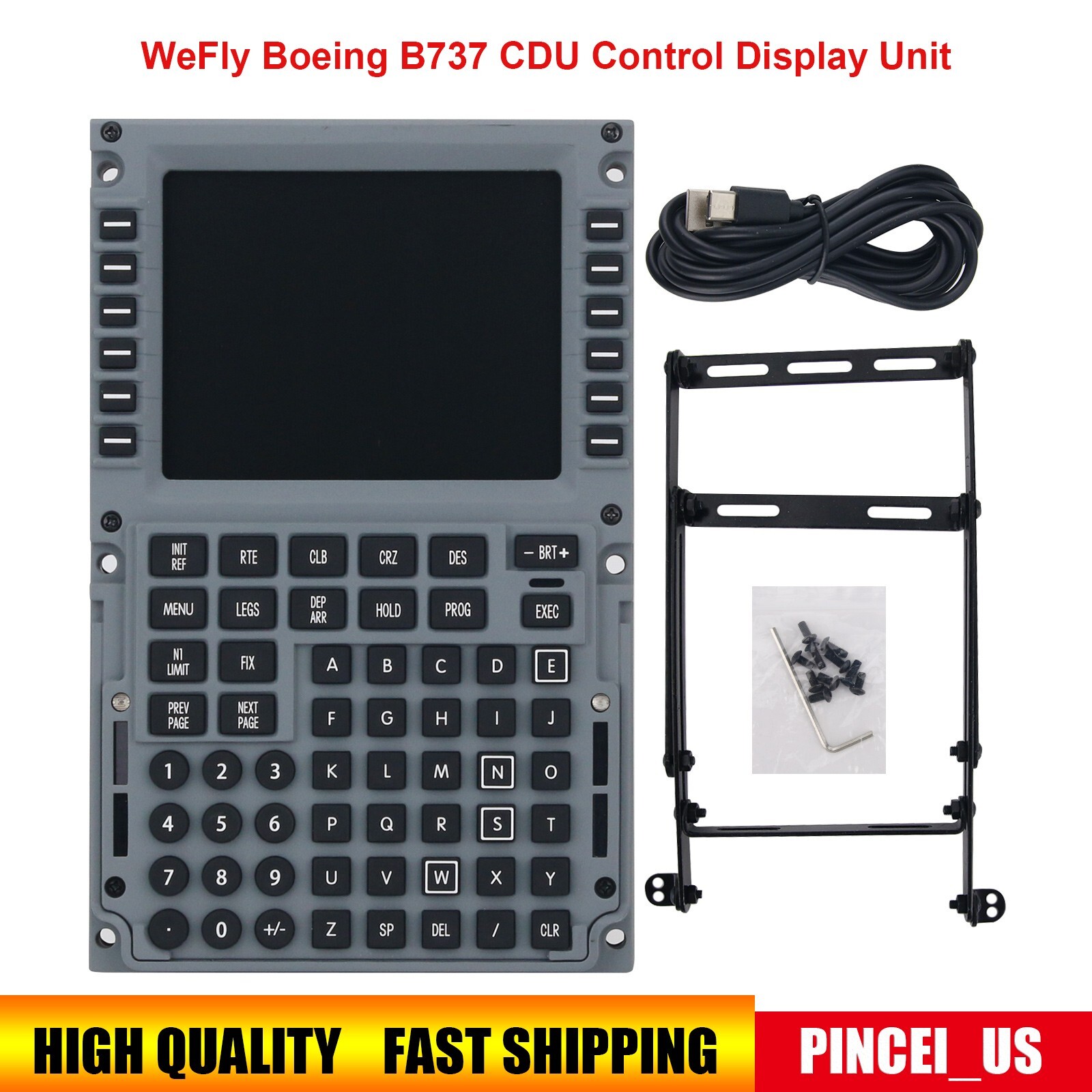 B737 CDU Control Display Unit Flight Simulator CDU with 5.6 Inch Screen ...
