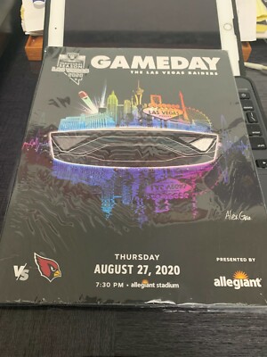 Las Vegas Raiders 2020 Inaugural Allegiant Stadium Game Day Program 8 ...