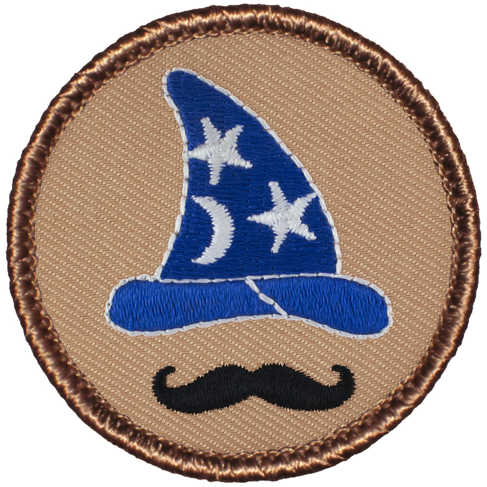 Mustache Wizard Patrol Patch - 2" Round Embroidered Patch | eBay