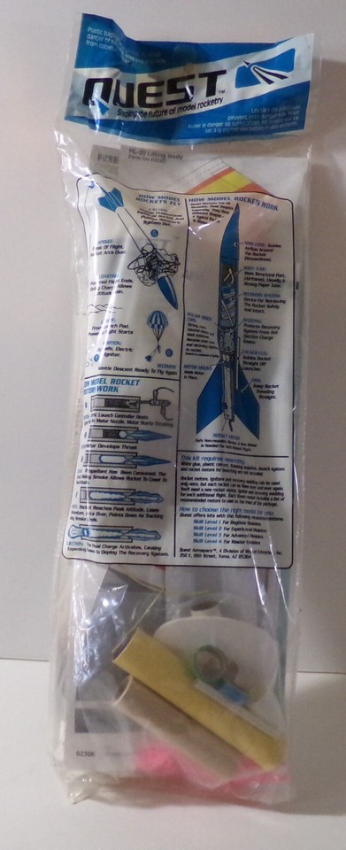 Quest HL-20 LIFTING BODY model rocket kit. See Photos for details | eBay