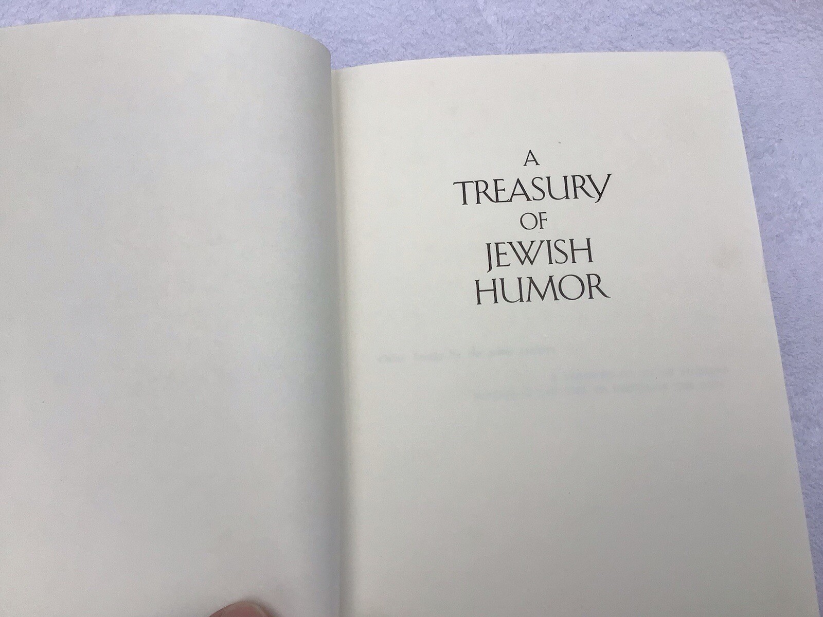 A Treasury Of Jewish Humor Book by Nathan Ausubel | eBay