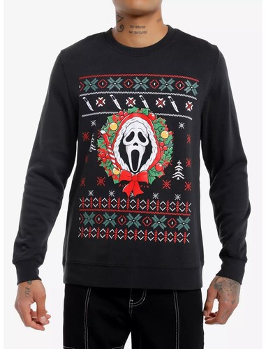 new Scream Ghostface Ghost Face ugly Christmas holiday sweatshirt ...
