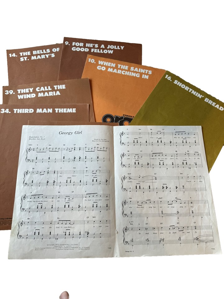 Yamaha Electone Organ Course Vintage Family Fun Box 1972 Sheet Music ...