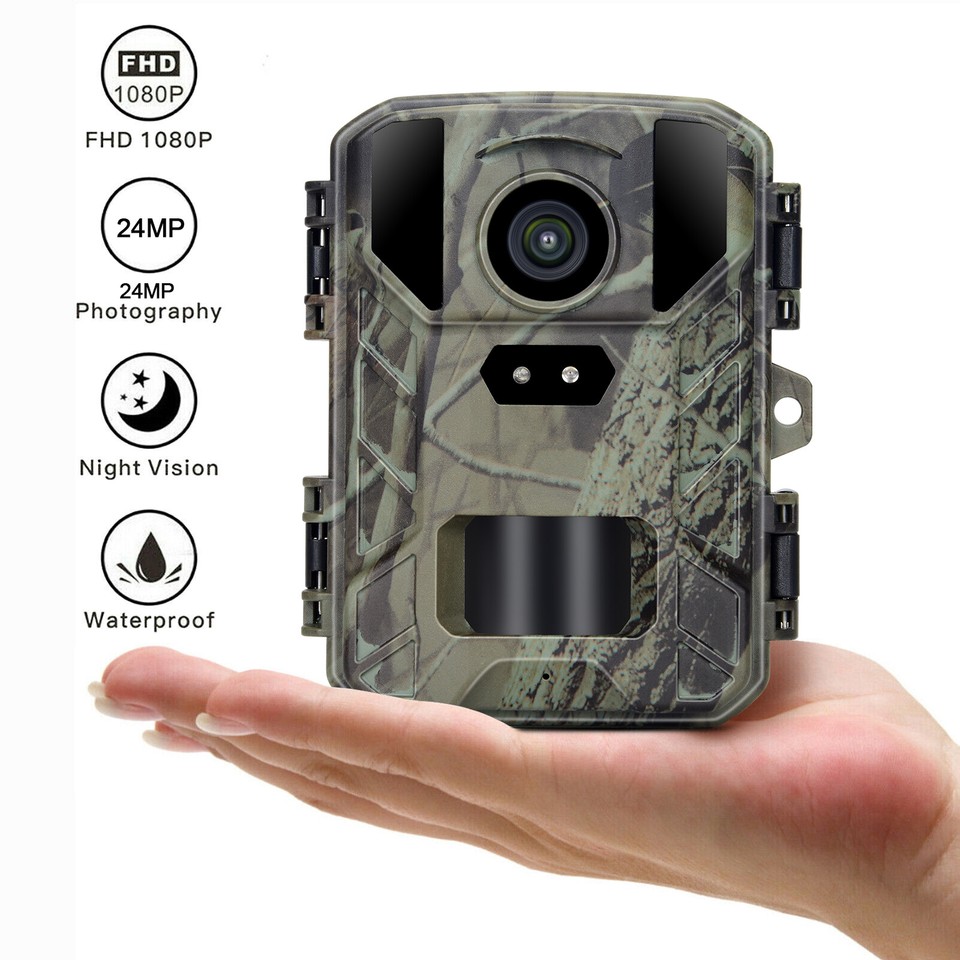 1/4 Pack Mini Trail Camera 24MP 1080P Game Hunting Motion Activated ...
