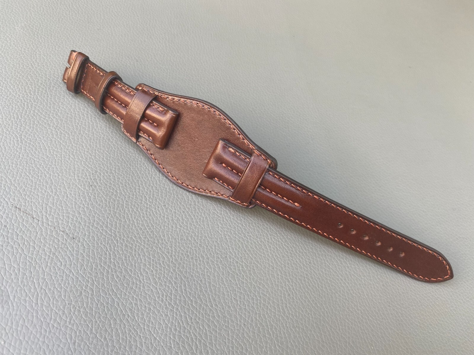 28 26 24 22 20 18 16mm genuine Veg cowhide watch band, handmade leather ...