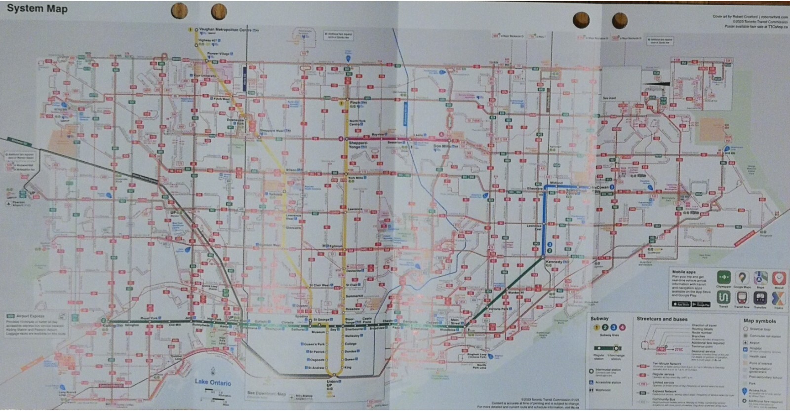 TTC 🚌🚇🚋 Ride Guide Lite Map 2023 Winter ️ Toronto Subway Bus Streetcar ...