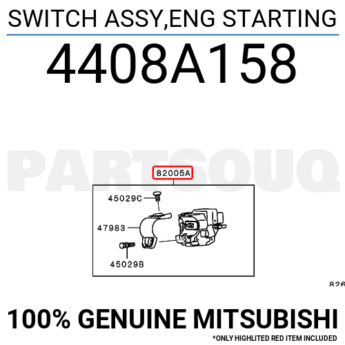 4408A158 Genuine Mitsubishi Switch ASSY Eng Starting for sale online | eBay