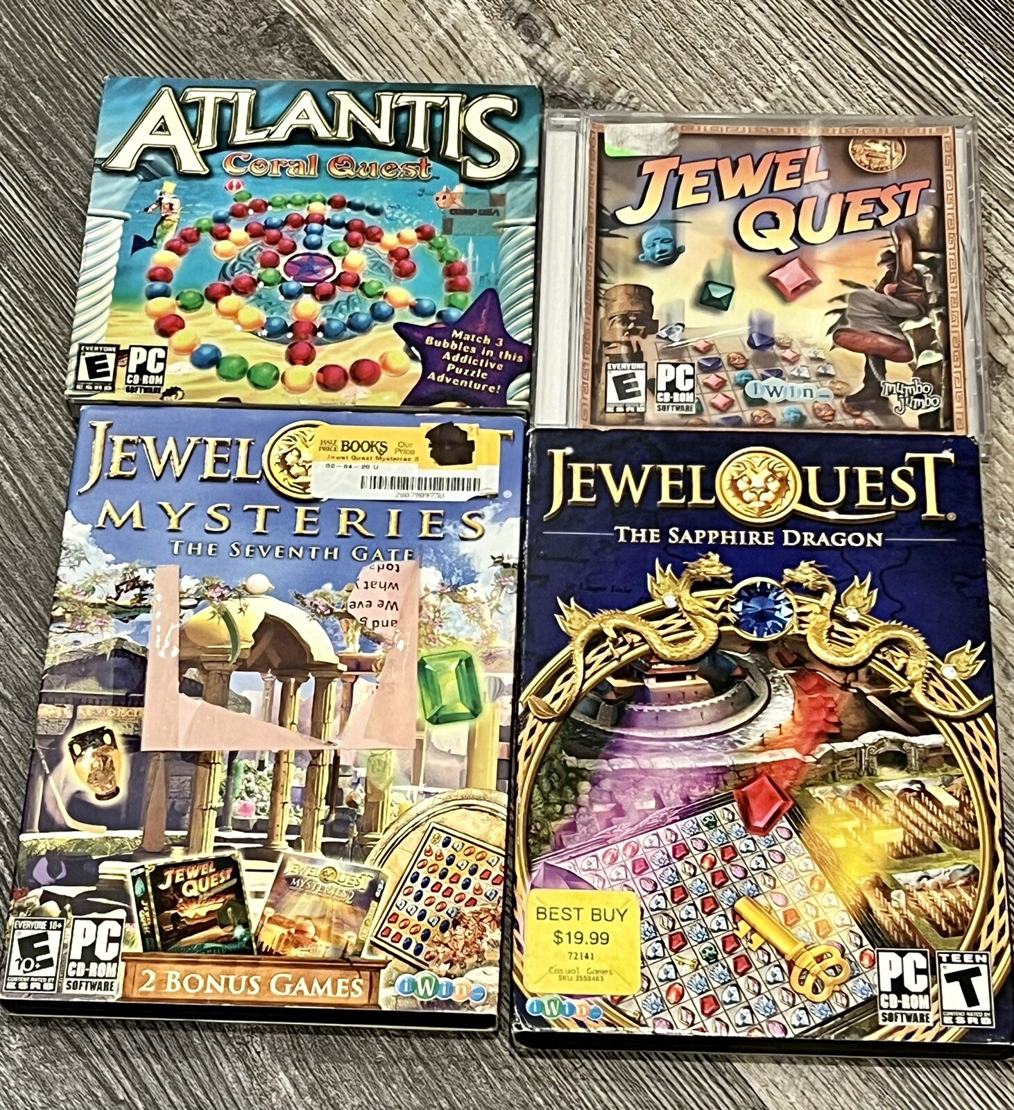 Lot Of 4 Jewel Quest IWin Atlantis Coral Quest PC Games (X30) | eBay
