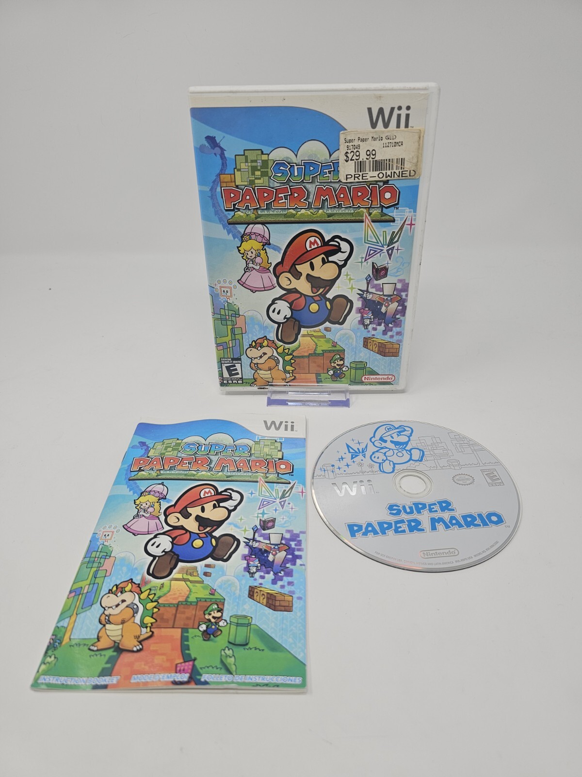 Super Paper Mario (Nintendo Wii, 2007) Complete, Authentic and Tested ...