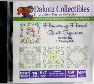 Dakota Collectibles Embroidery Design Collection, Flowering Floral ...