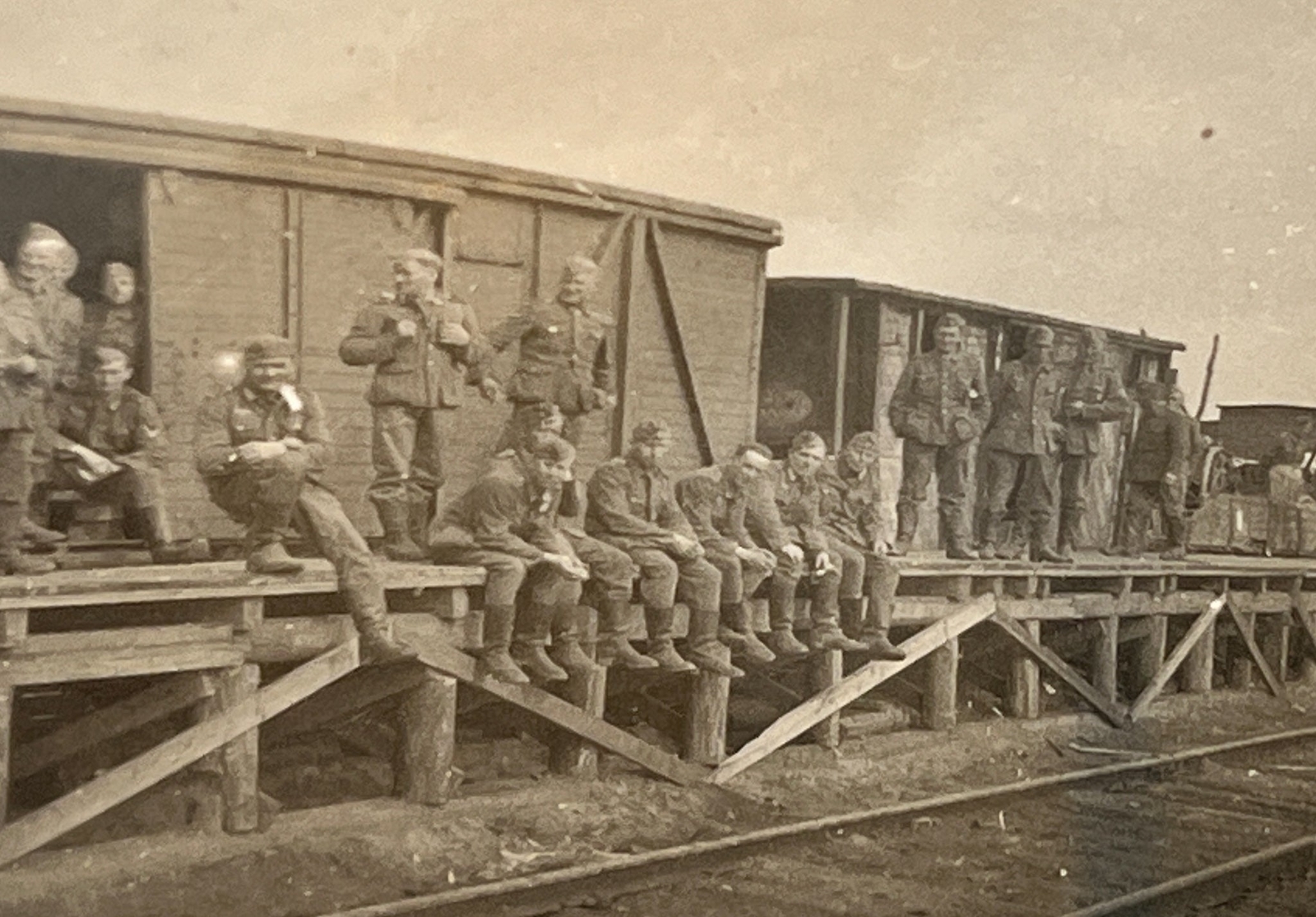 WW2 Photo German Wehrmacht Soldiers Railway Transportation Cars | eBay