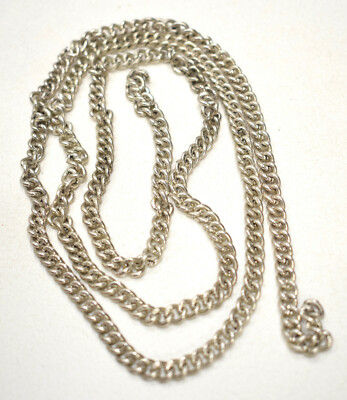 Beads Old Silver Indonesian Cable Chain 36" | eBay