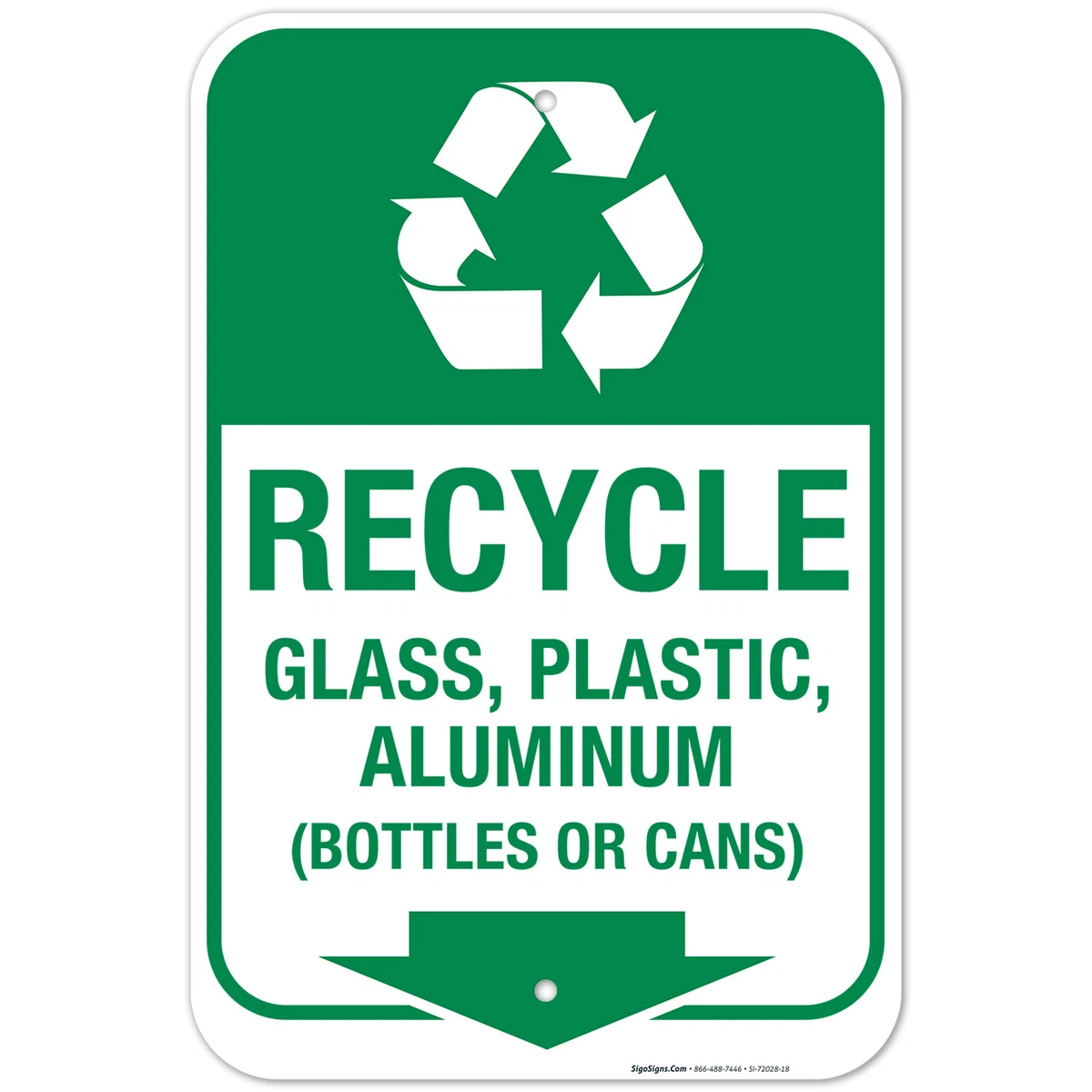 Cans Recycling Sign