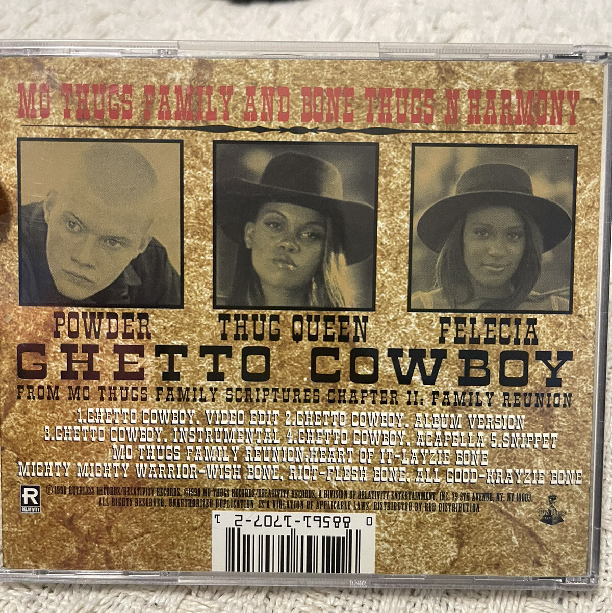 Mo Thugs Family Ghetto Cowboy CD Feat Bone Thugs N Harmony Relativity ...