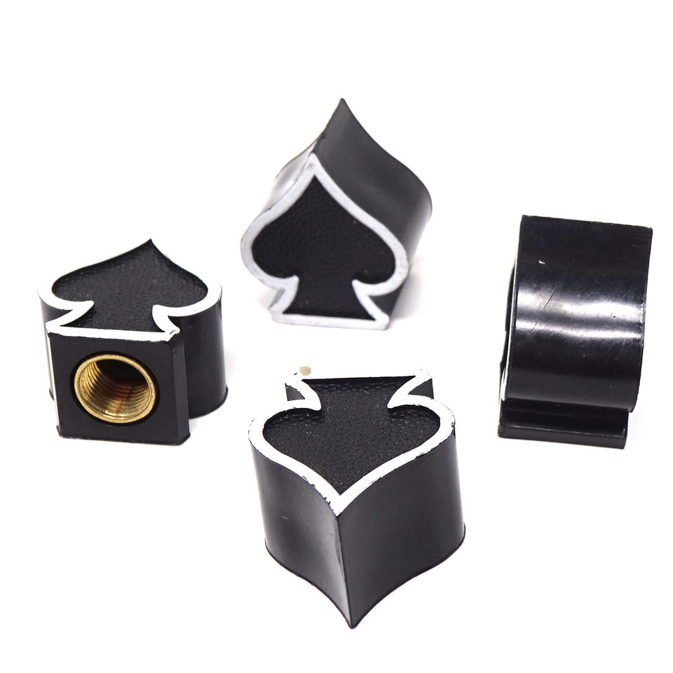 4X Tire Valve Caps Poker Theme Ace Of Spades XKV2 | eBay UK