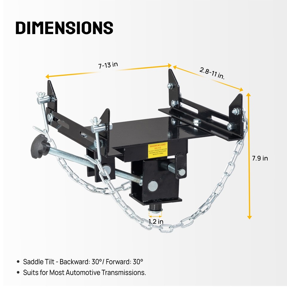 Transmission Jack Adapter for Cars&Trucks 1100 lbs/0.5 Ton Tool ...