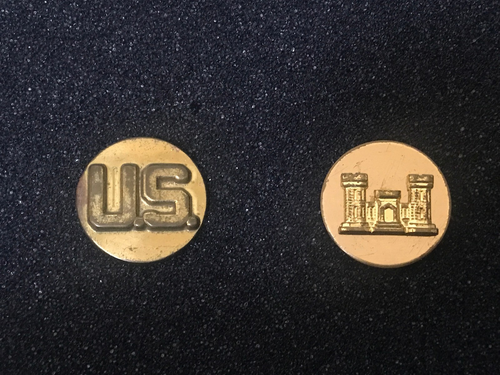WW2 US Army Engineer Corps EM Brass Collar Insignia - Pair | eBay