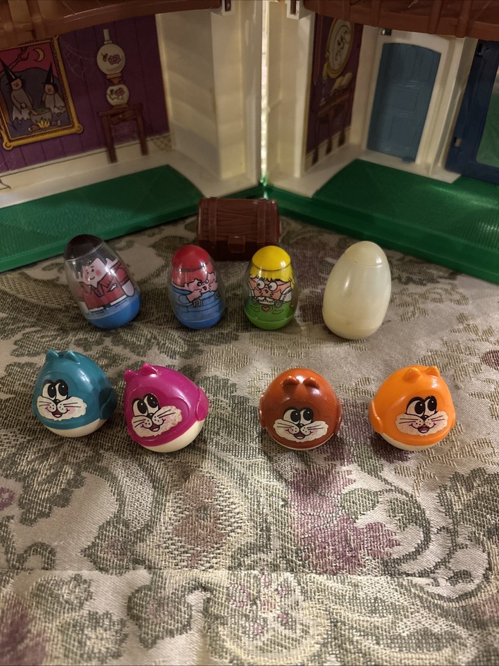 VTG 1976 Weebles Wobble Folding Haunted House Cats Rare Ghost Girl 2 ...