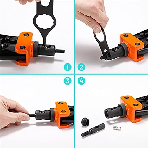 Rivet Nuts Tool, 14" Hand Rivet Tool Kits with 100Pcs Rivet Nuts and 7 ...