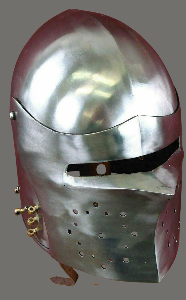 Medieval Bascinet Pig-Face Helmet – 16 Gauge Steel Battle-Ready Warrior ...