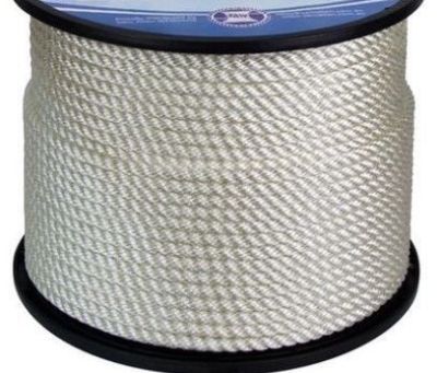 3 Strand Nylon Rope 100m Reel 8mm 1525kg Breaking Strain Boat Marine ...
