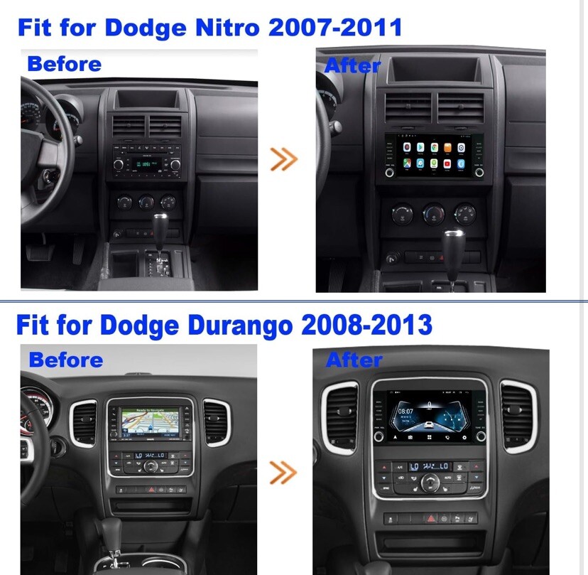 Dodge Nitro Radio Upgrade 2007-2011 Android 13 Carplay Durango 2008 ...